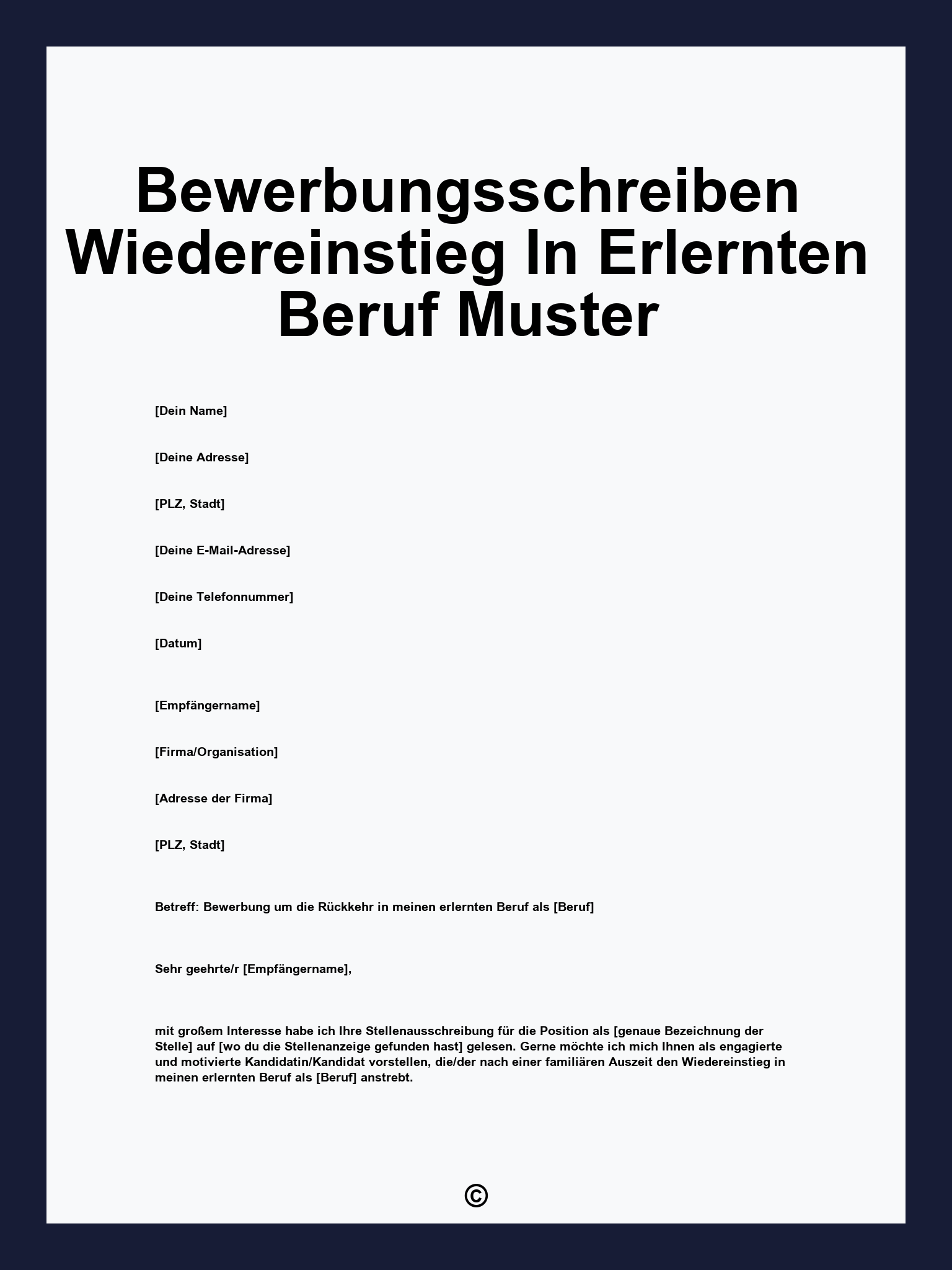 Bewerbungsschreiben Vorlage Muster